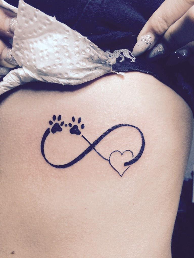 infinity symbol with paw prints - Google Search | Tattoos for daughters ...