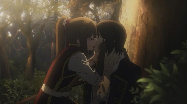 Hakuouki Chizuru And Hijikata Kiss