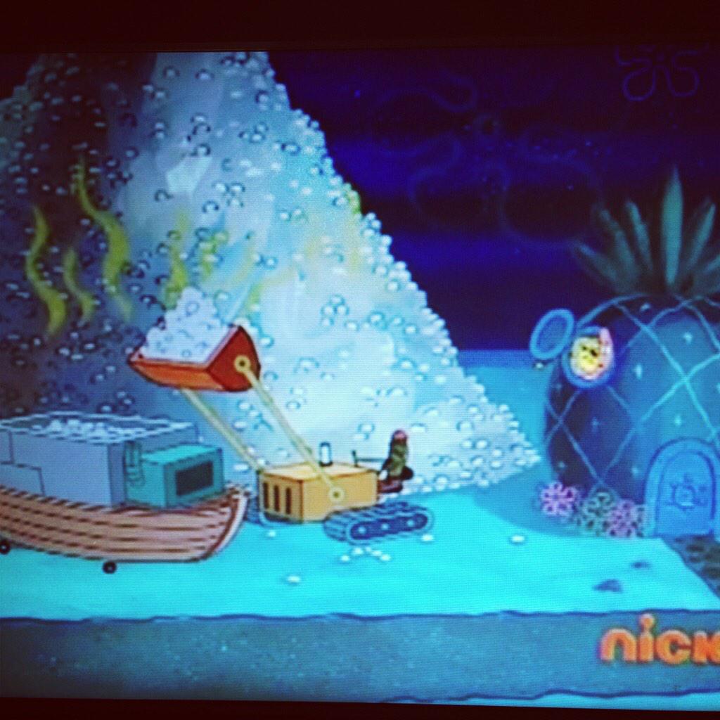 Spongebob Clam Baby Cleaning