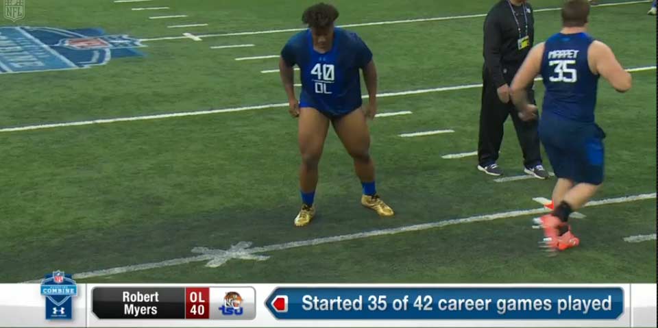 **QUADZILLA ALERT** Robert Myers is a LARGE man. "Legs busting out of ...