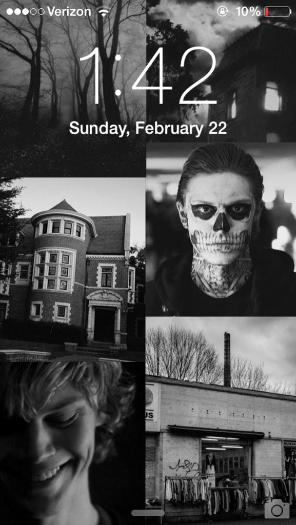 Tate Langdon Skull Black And White