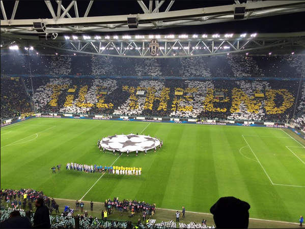 Juventus fans display a wonderful tifo before their UCL clash with BVB ...