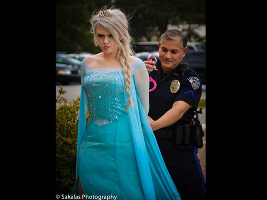 Disney's Elsa handcuffed after fountain frozen in South Carolina | WPTV ...