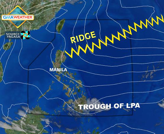 Ridge of a high pressure area ang nakaaapekto sa northern luzon at ...