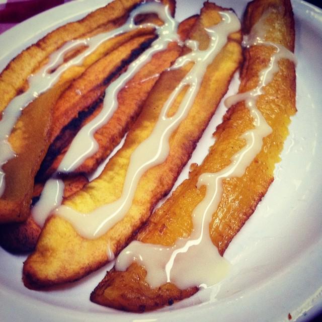 Platanos Fritos Con Lechera