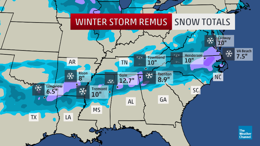Winter Storm Remus: One of Heaviest Snowstorms on Record in Parts of ...