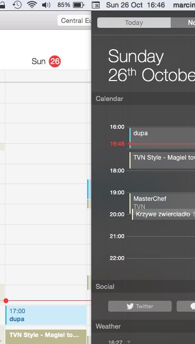 Dear Apple your calendar widget in #OSXYosemite isn’t working correctly ...