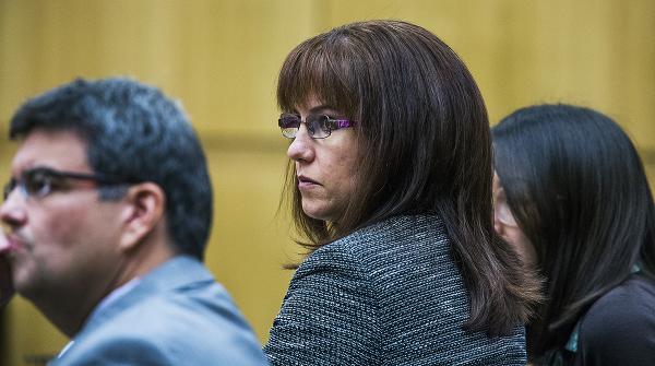 JodiArias defense attorneys Kirk Nurmi and Jennifer Willmott listen to ...