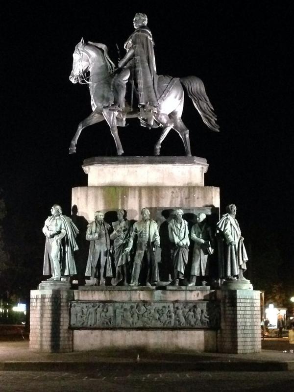 The famous "Man on a Horse" statue in Cologne... | Terry Virts | Scoopnest