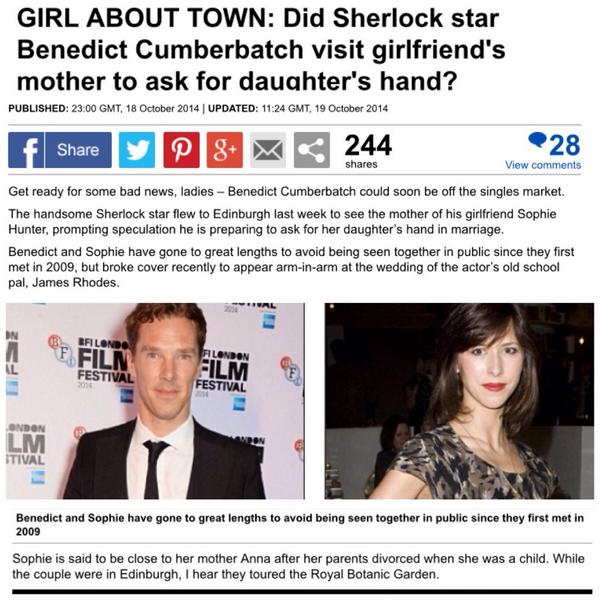 Benedict Cumberbatch Girlfriend
