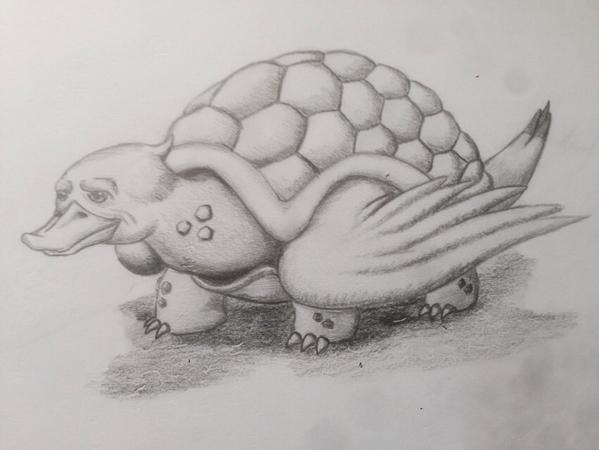 Two Animals Combined Drawing