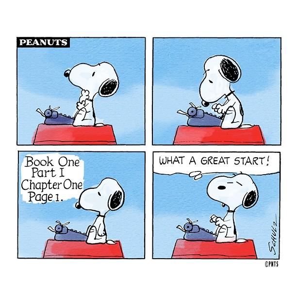 Snoopy Writing