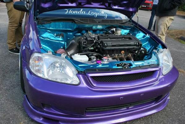 Purple Honda Civic Hatchback Modified