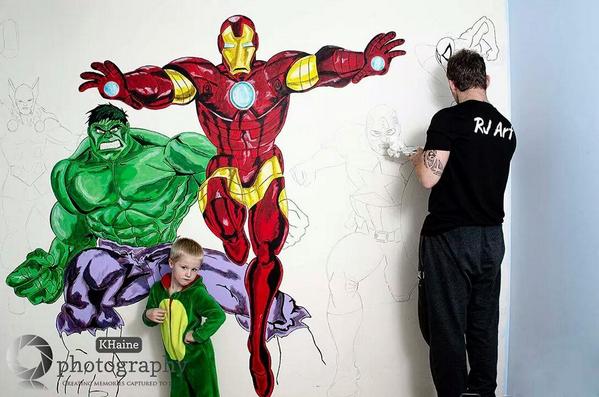 Marvel Avengers Custom Acrylic Painting Painting Art & Collectibles jan ...