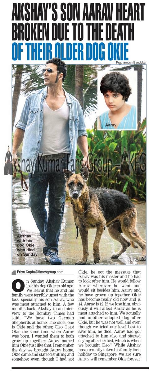 Akshay Kumar With His Dog