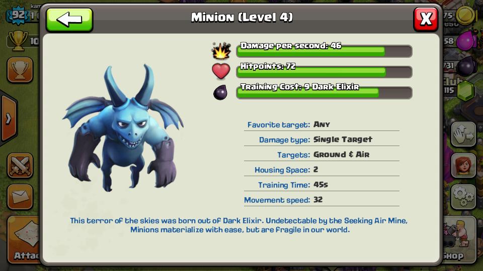 Clash Of Clans Minion Level 5