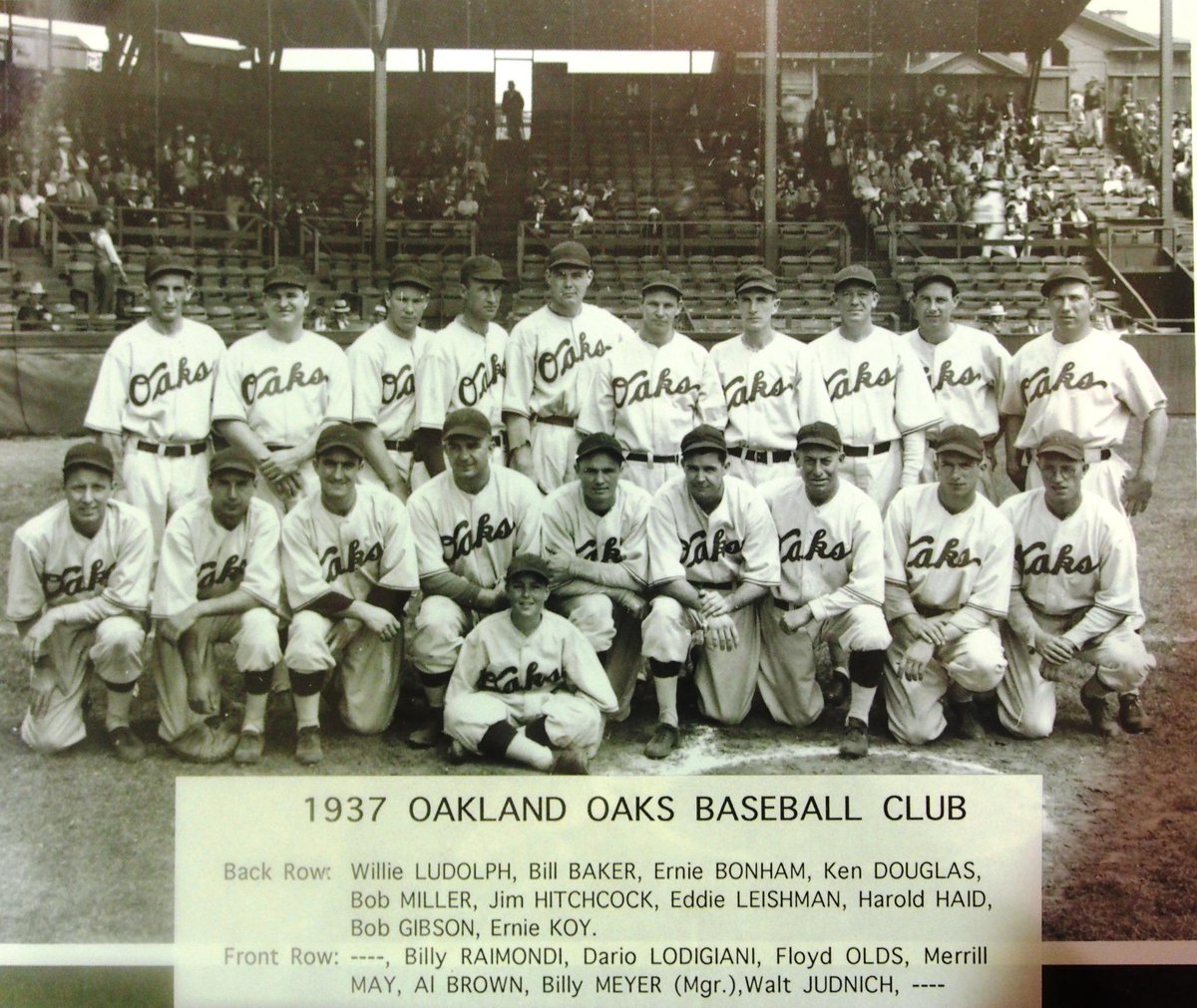 The Oakland Oaks baseball team from 1937 : r/oakland