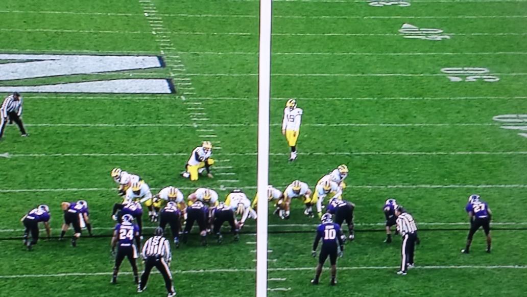 Blocked field goal - only 9 men on the field [Ed: There were 11] | mgoblog