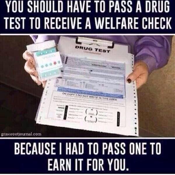 Welfare Drug Testing Meme