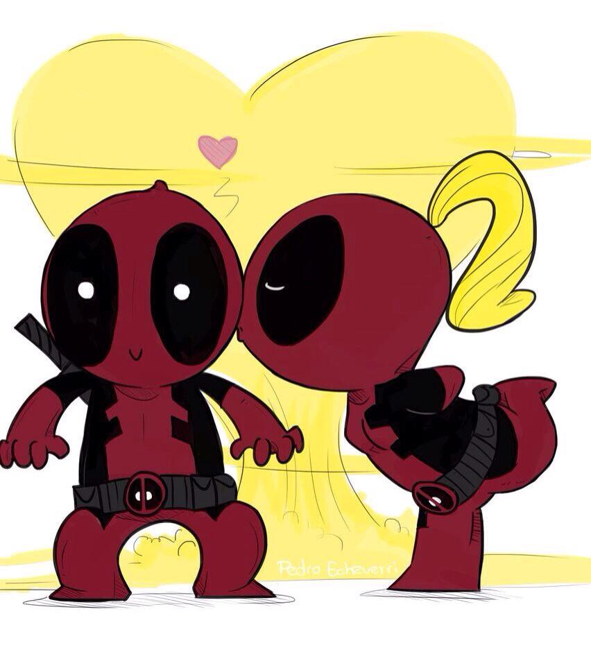 Deadpool And Lady Deadpool Kiss