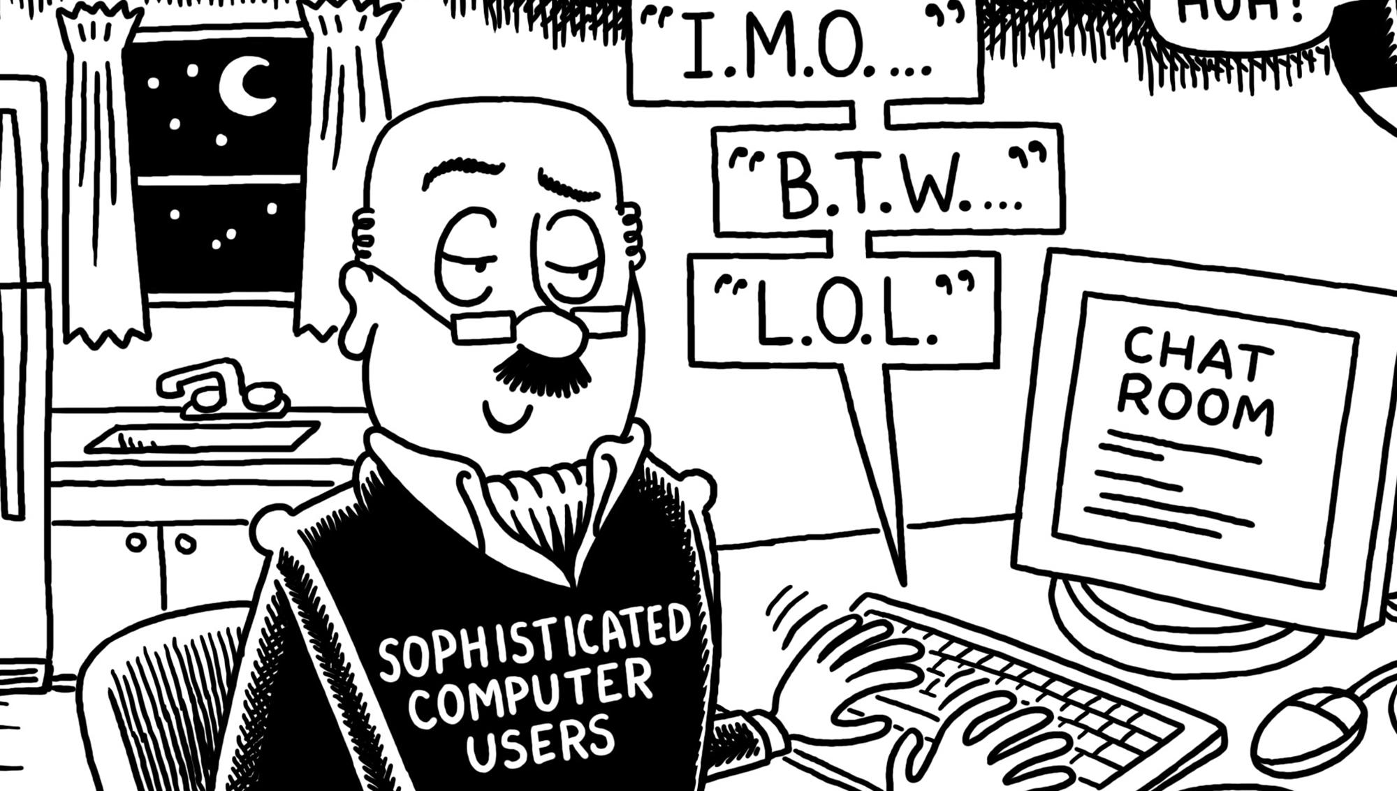 Computer User Cartoon