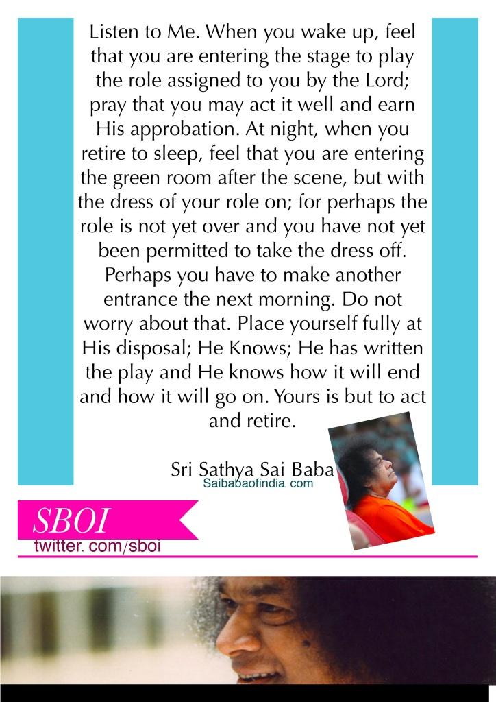 Sri Sathya Sai Baba - Official on Twitter: ""...When you wake up, feel ...