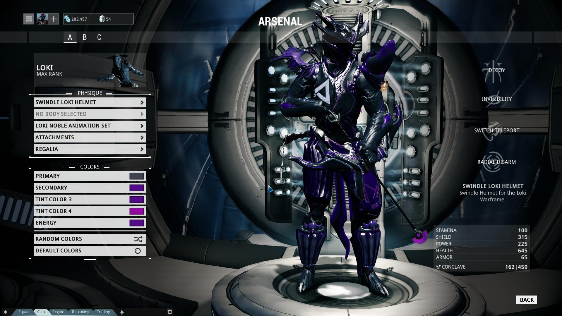 Warframe Loki Prime Colors
