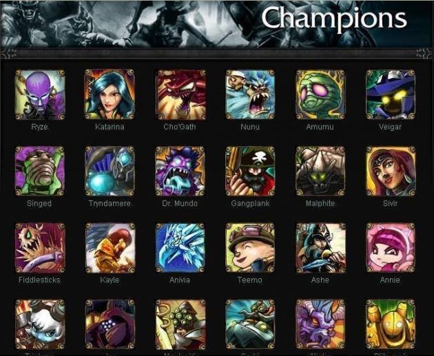 League Of Legends Champion Icons