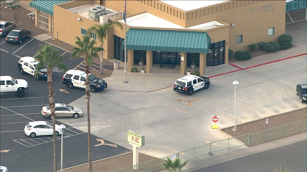 NOW: Air15 over lockdown situation at Ira Murphy Elementary School near ...