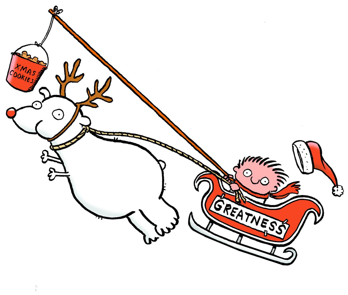 A holiday picture of Timmy Failure and his polar bear partner, Total ...