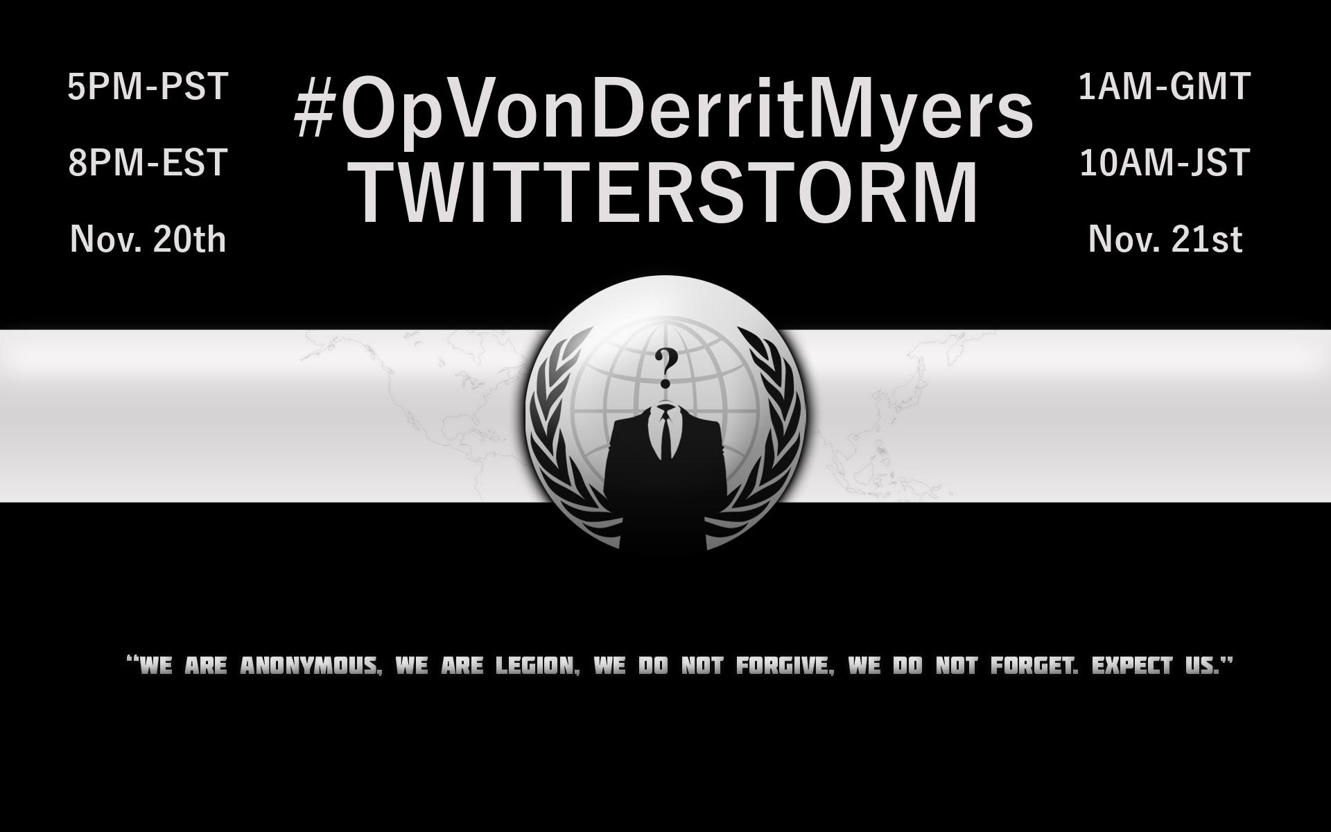 OpVonDerritMyers On Twitter OpVonDerritMyers Twitterstorm Tomorrow opvonderritmyers-on-twitter-opvonderritmyers-twitterstorm-tomorrow