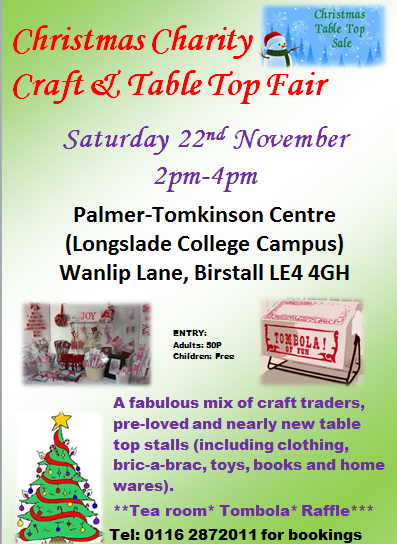Past event – Christmas Charity Craft and Table Top Fair, Birstall ...