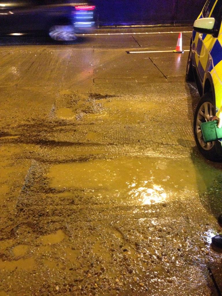 Pictures of M25 road surface collapse | Meridian - ITV News