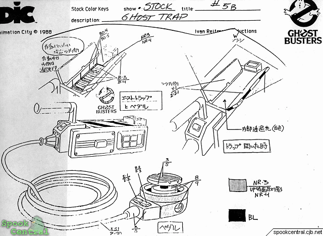 Ghostbusters Trap Drawings