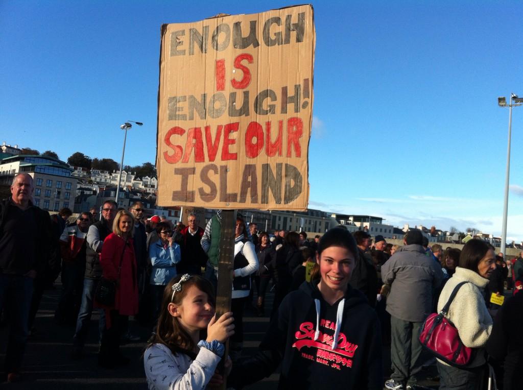 Enough is Enough protest in Guernsey - ITV News