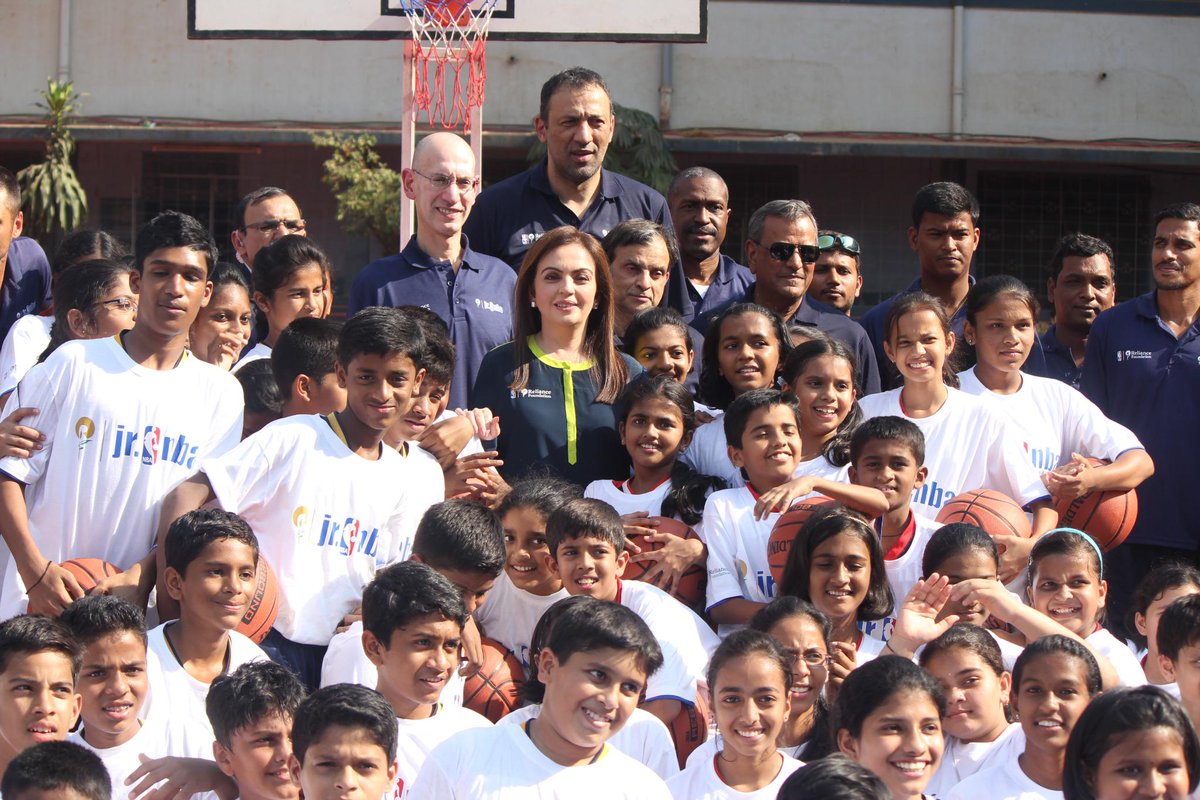 .NBA Commissioner Adam Silver, Kings owner Vivek & Nita Ambani at ...