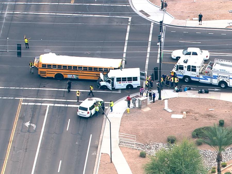 DETAILS: Gilbert school bus collides with Tutor Time bus at Guadalupe ...