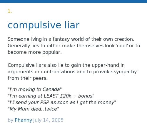 Pathological Liar Definition