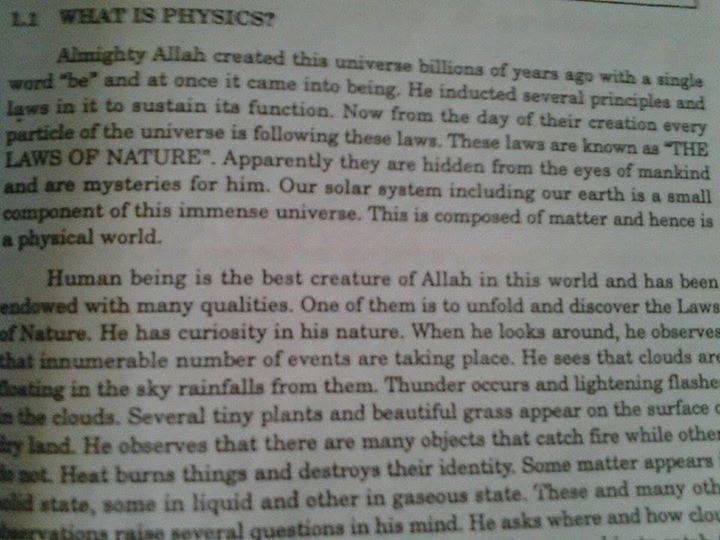 What is Physics? According to Pakistani textbooks. | Pakistan Defence
