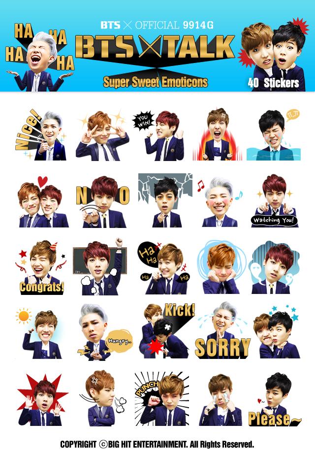 [Info] BTS Released BTS Super Sweet Emoticons For Kakao Talk [141127]