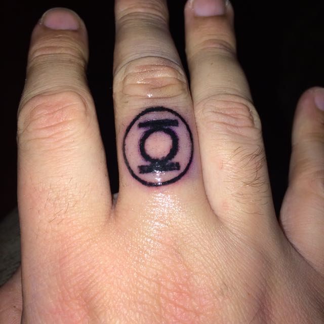Green Lantern Ring Tattoo