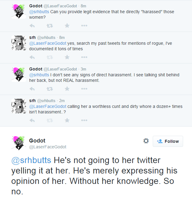 #gamergate finally decides to clarify what's harassment. hint: nothing ...