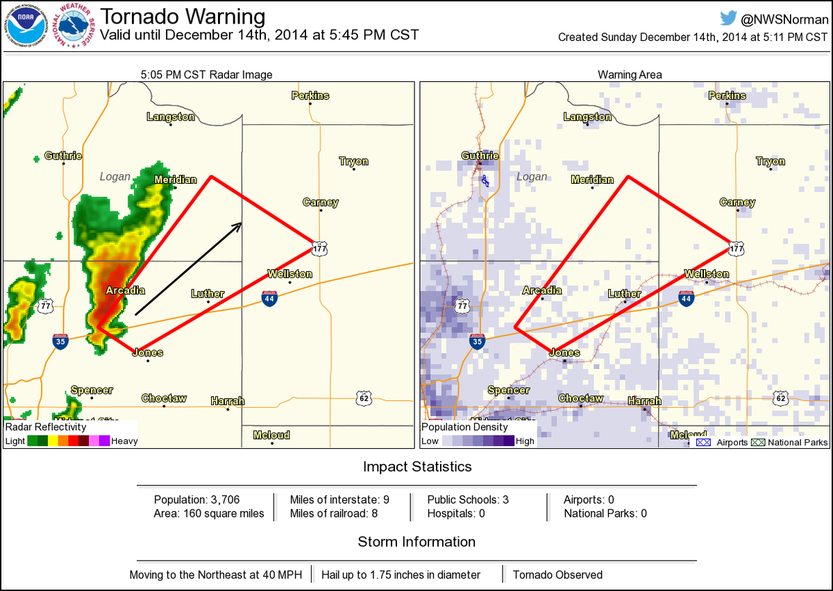 Looking NE towards a low-topped supercell that was tornado-warned ...