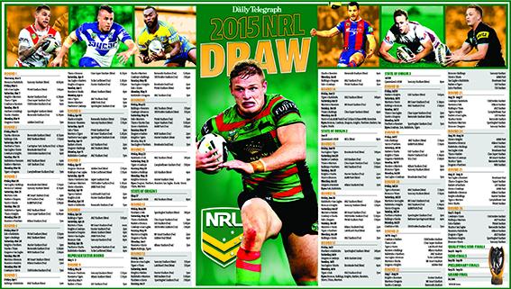 NRL 2015 Draw hot off the presses. Dont miss your pullout poster ...