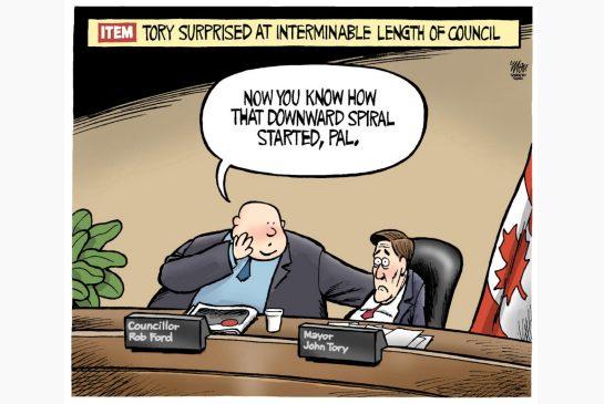 Rob Ford consoles John Tory: Today's Theo Moudakis cartoon | Toronto ...