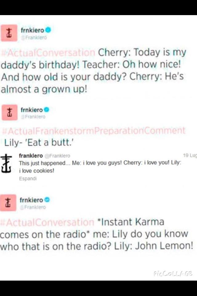 Frank Iero Cherry And Lily