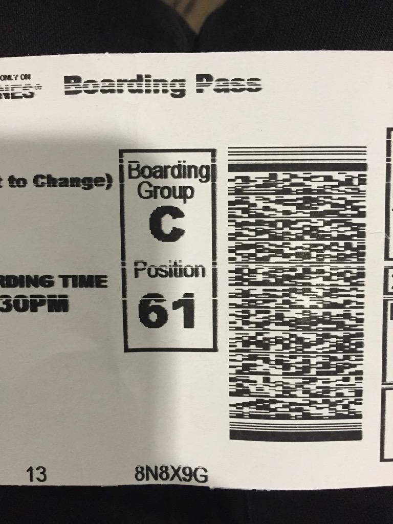 Southwest Boarding Pass