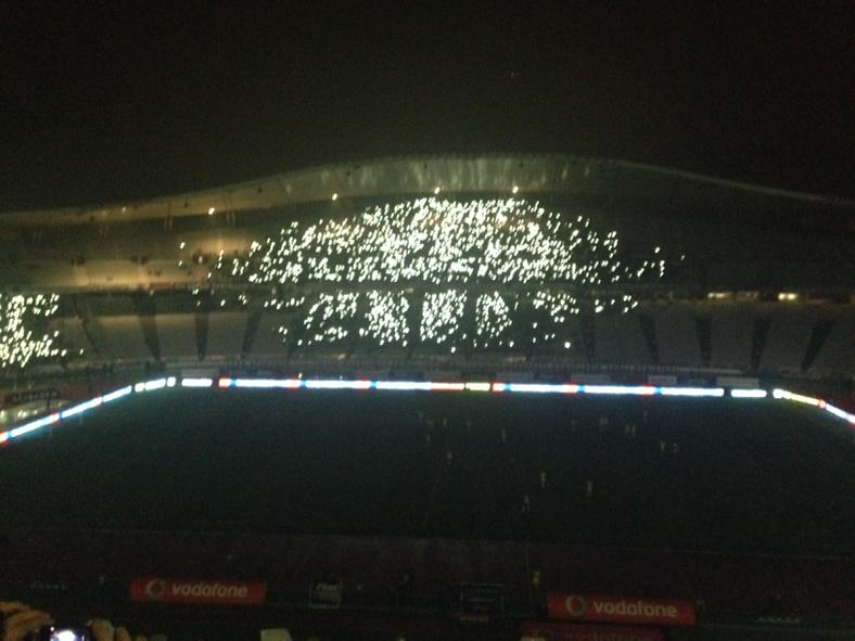 Fans light up stadium as floodlights fail during Spurs game - ITV News