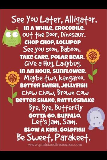 See You Later Alligator After Awhile Crocodile