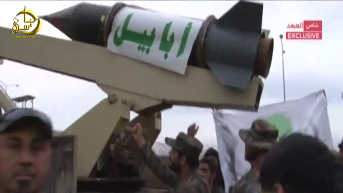 [Picture] Ababeel missile on a DIY dump truck launcher. : r ...